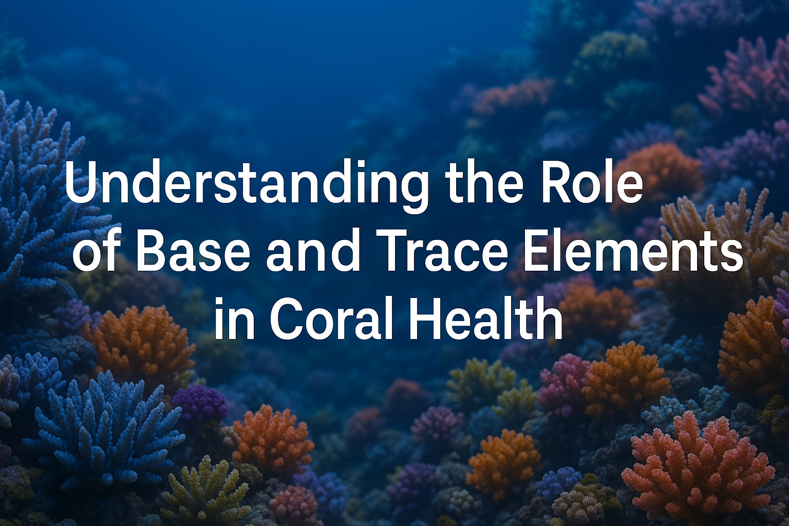 Understanding the Role of Base and Trace Elements in Coral Health ...