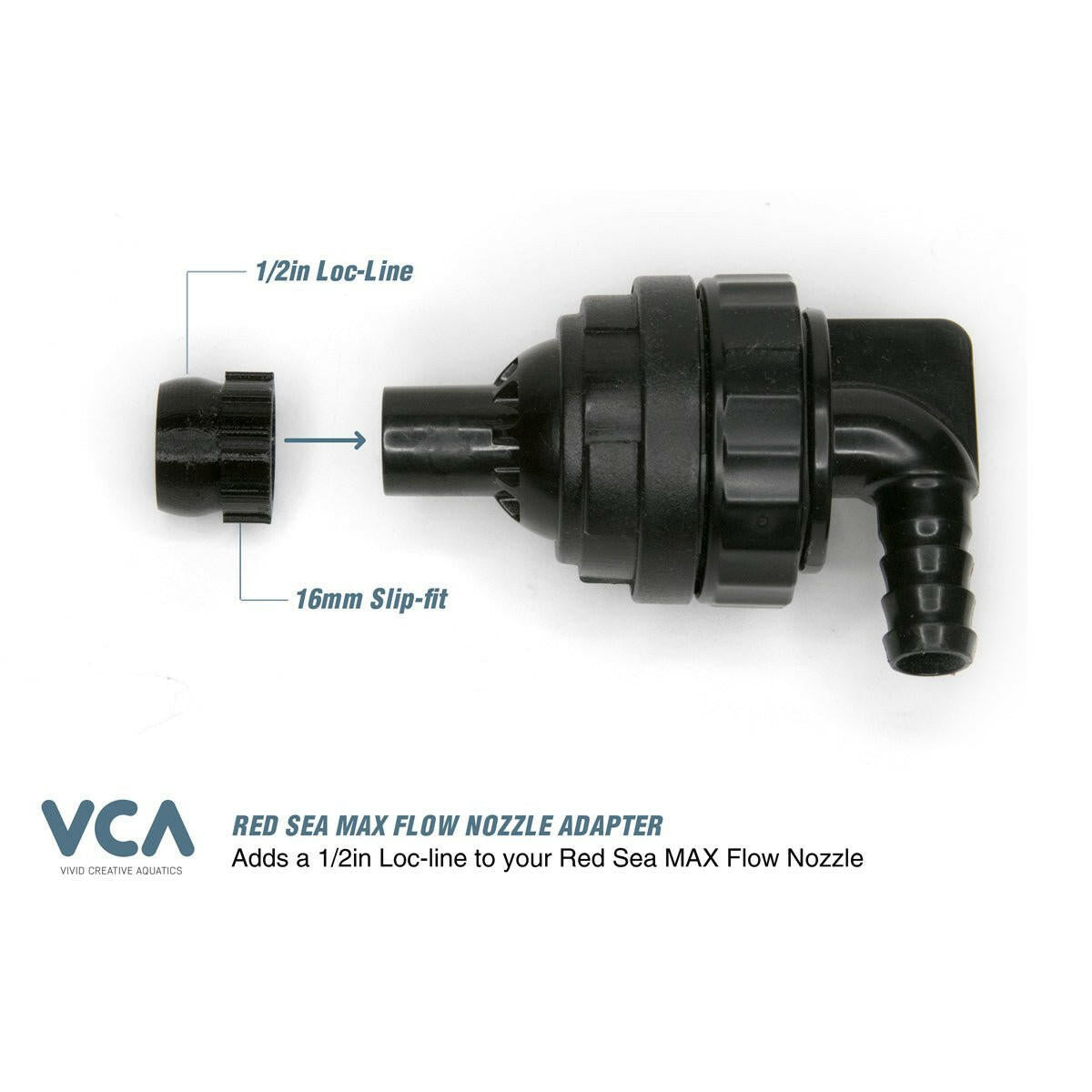 Red Sea MAX Flow Nozzle to Loc-Line Adapter – 16mm Slip-Fit to 1/2in ...